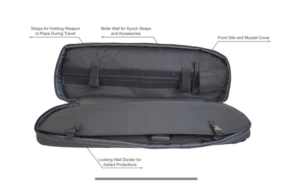 Frame 36″ Rifle Case w/Backpack Strap -Black - Advance Warrior Solutions