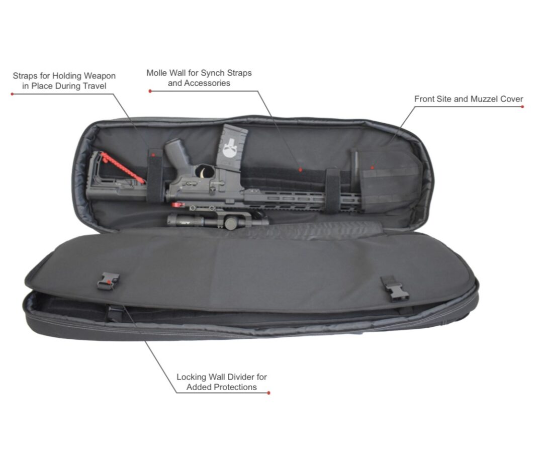 Frame 36″ Rifle Case w/Backpack Strap -Black - Advance Warrior Solutions